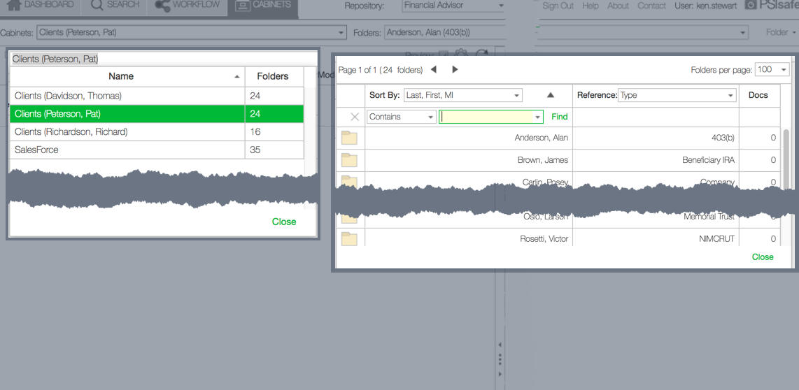 PSIsafe Web User Guide: Cabinets Tab – PSIGEN Support Portal