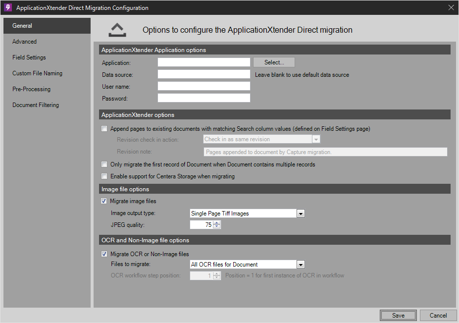ApplicationXtender Direct Migration Configuration – PSIGEN Support Portal
