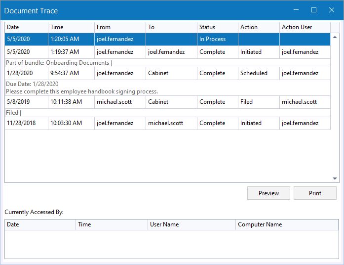 PSIsafe User Guide: Workflow: Tracing Documents in Workflow – PSIGEN ...