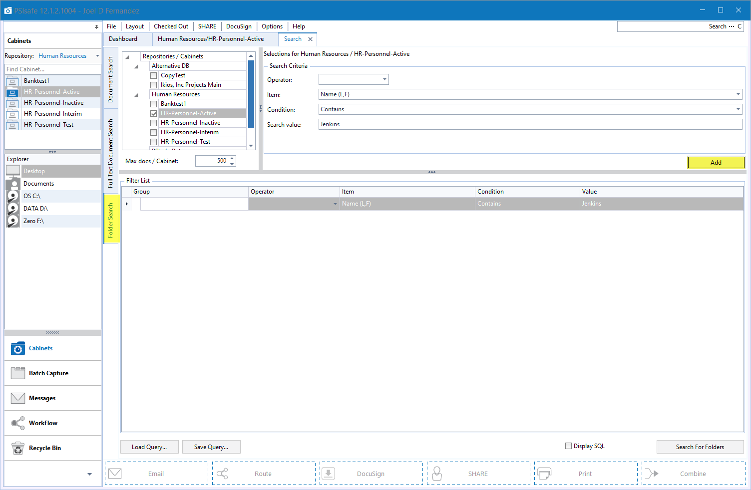 PSIsafe User Guide: Export Folder Indexes – PSIGEN Support Portal